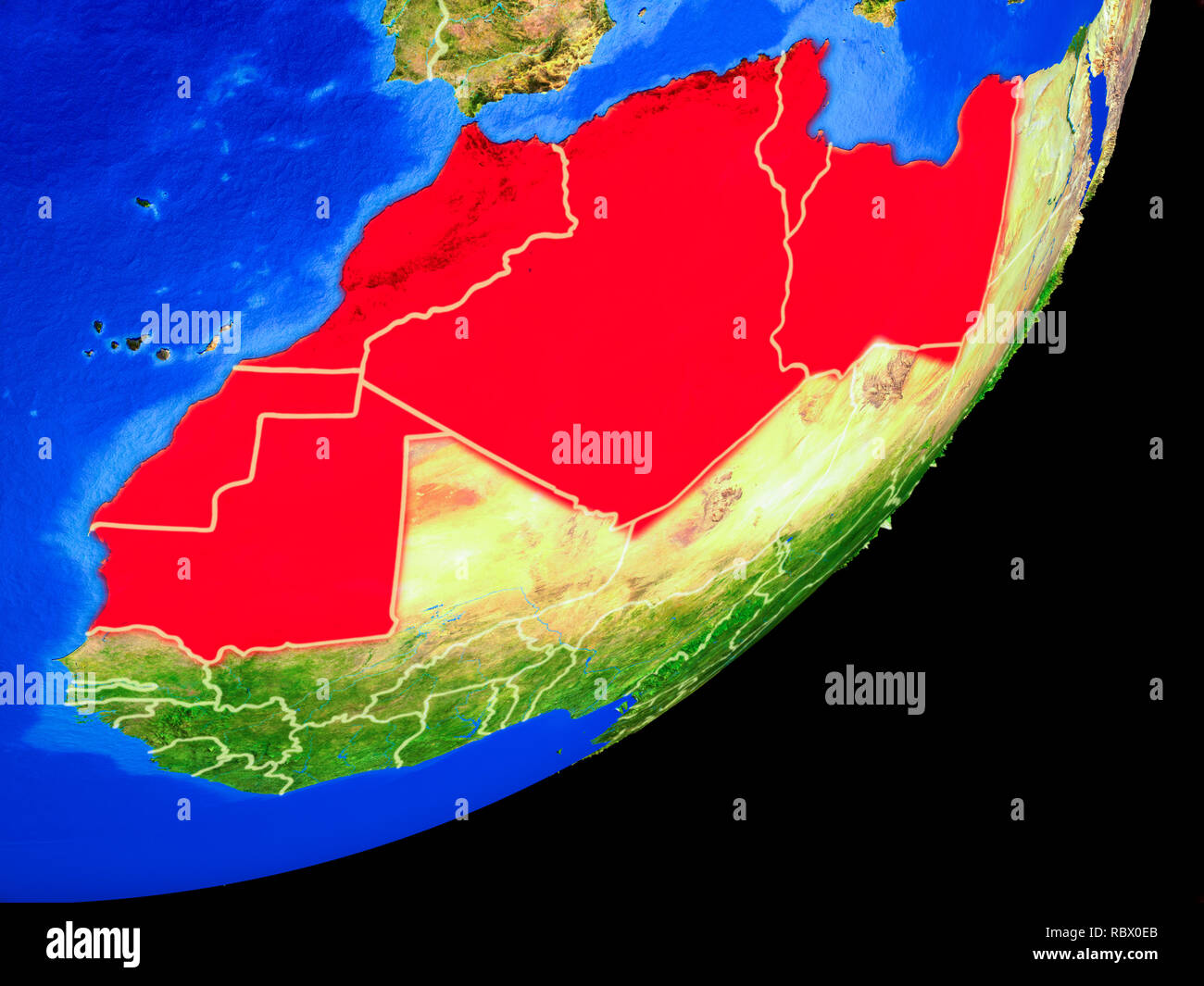 Map of arab maghreb hi-res stock photography and images - Alamy
