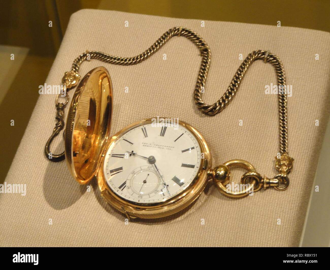 Abraham Lincoln's pocket watch and fob, c. 1850, etched in 1861 by ...