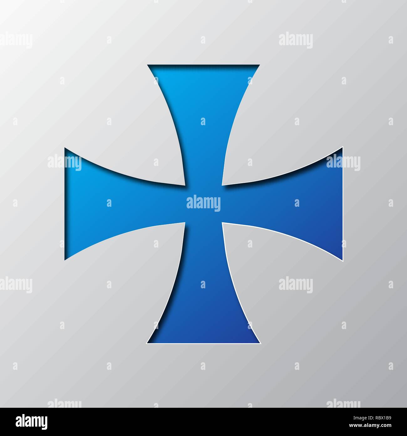 The Choppers cross icon carved from paper. Vector illustration. Paper ...