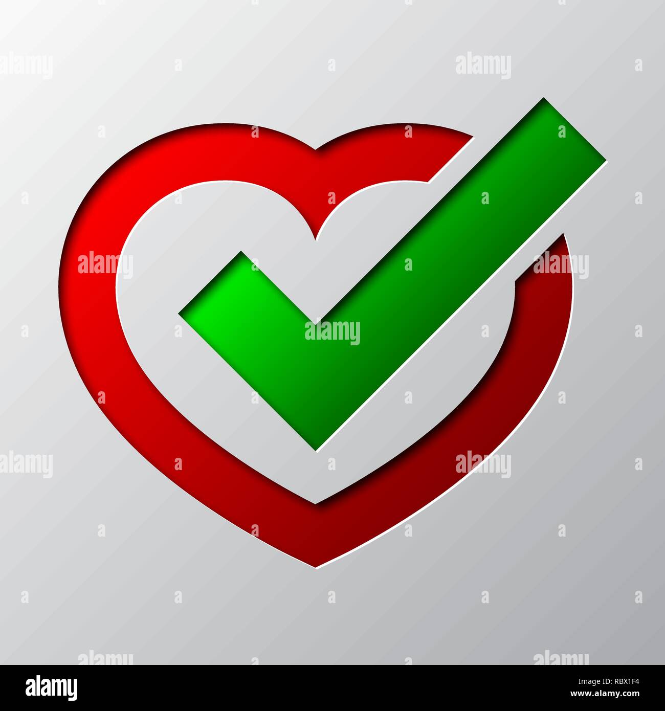 Paper art of the green check mark isolated. Vector illustration ...