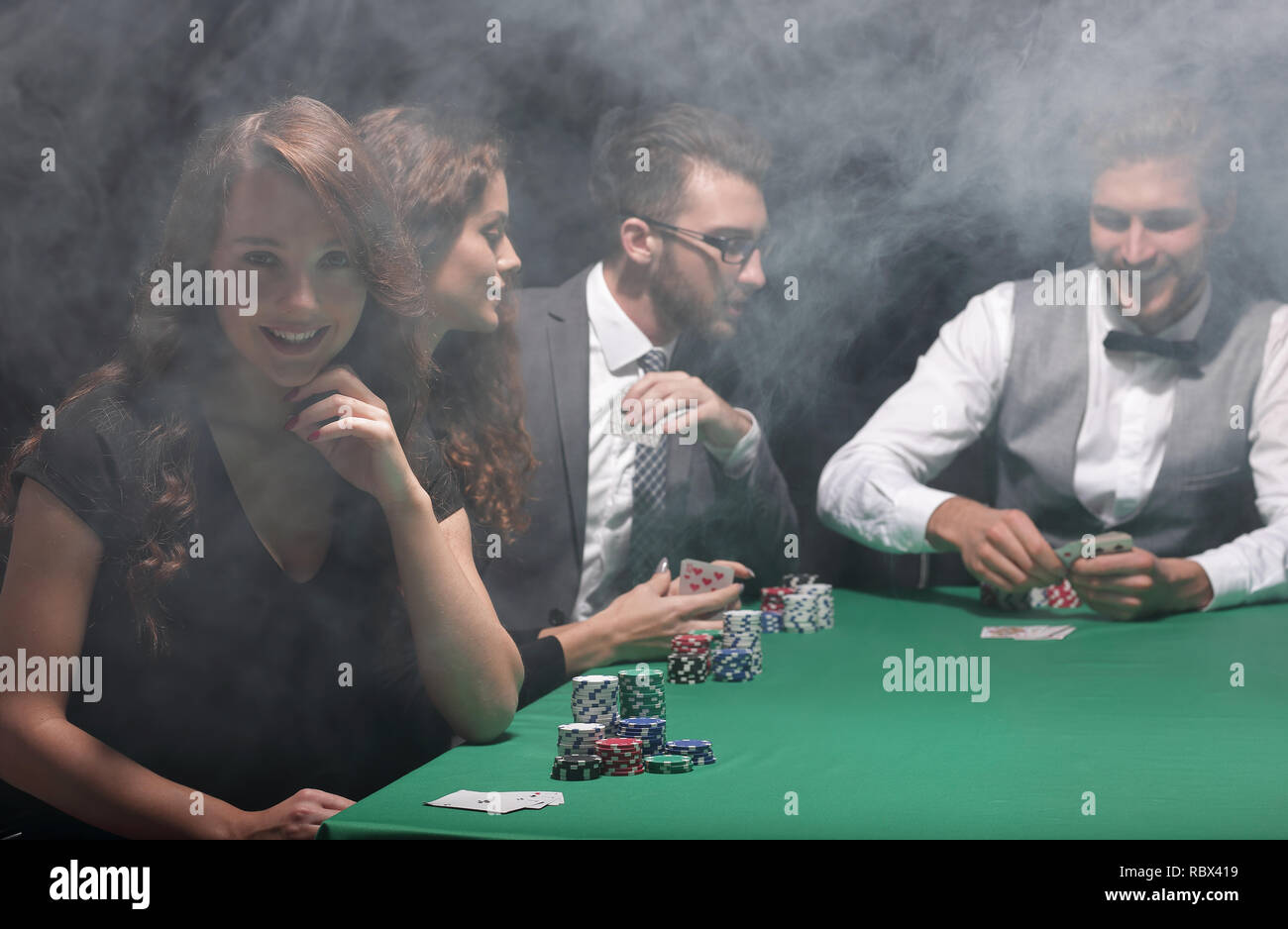 Woman playing craps hi-res stock photography and images - Alamy
