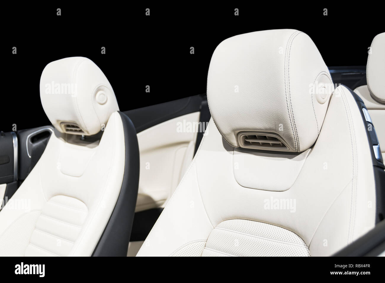 Modern Luxury car inside. Interior of prestige modern car. Comfortable ...