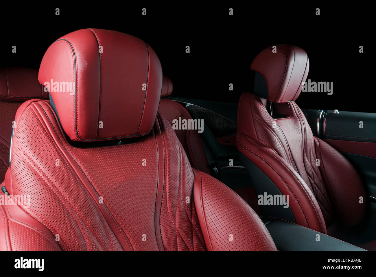 Modern Luxury car inside. Interior of prestige modern car. Comfortable ...