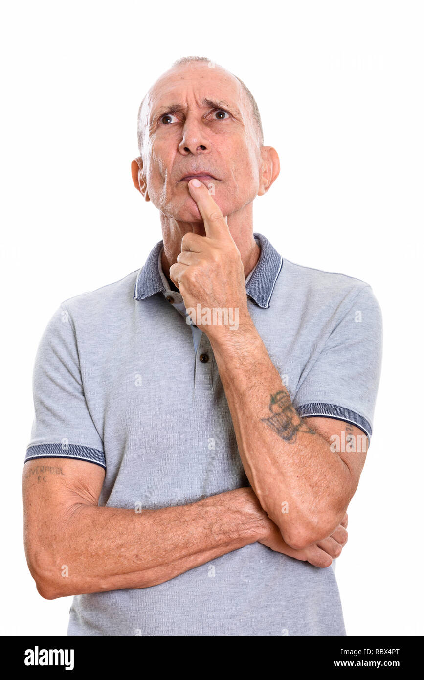 Elderly man thinking hi-res stock photography and images - Alamy