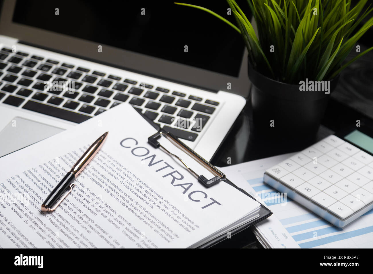 Office life, paperwork, client contract, business agreement concept ...