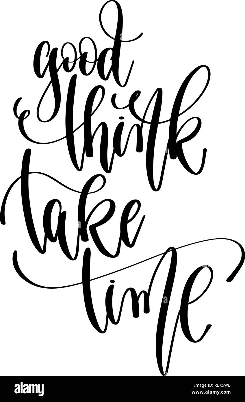 Time think positive text Stock Vector Images - Alamy