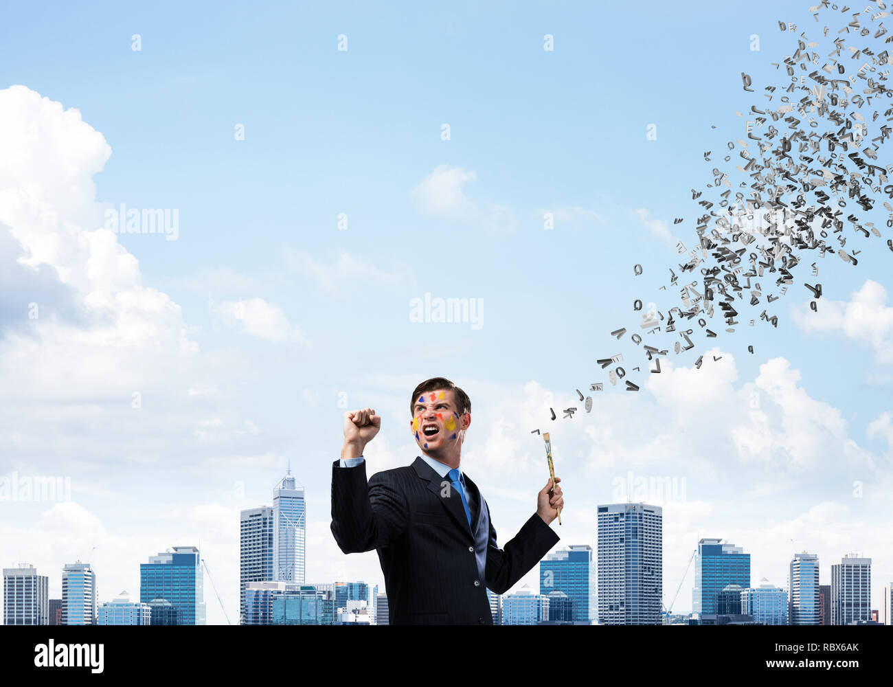 Business inspiration of young man Stock Photo - Alamy