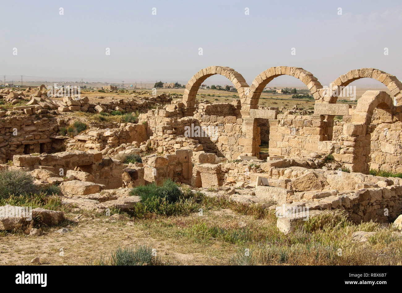 Roman ruins in Umm ar-Rasas,an archeological site in Jordan.UNESCO ...
