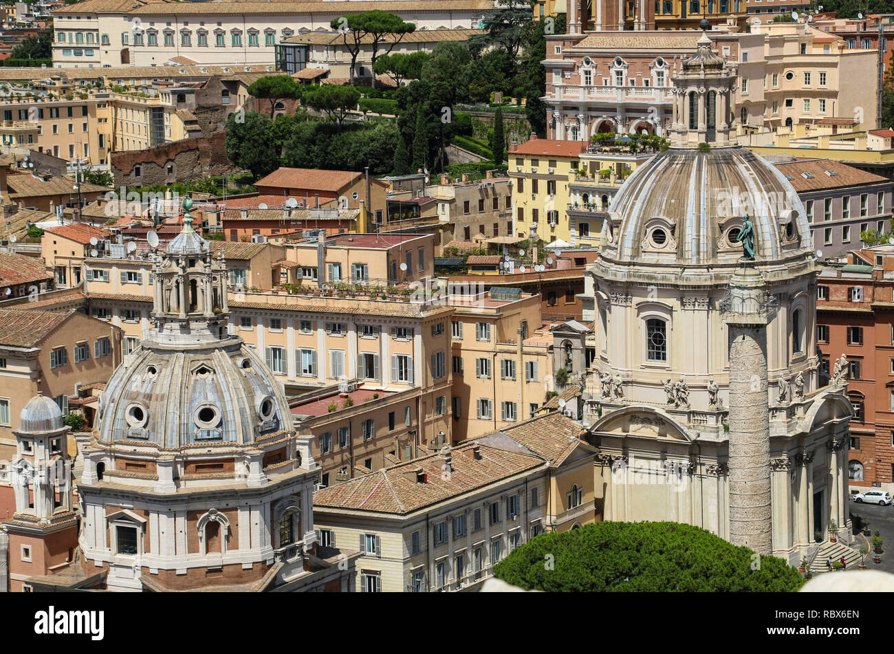 Domes churches of Santa Maria di Loreto and Santissimo Nome di Maria ...