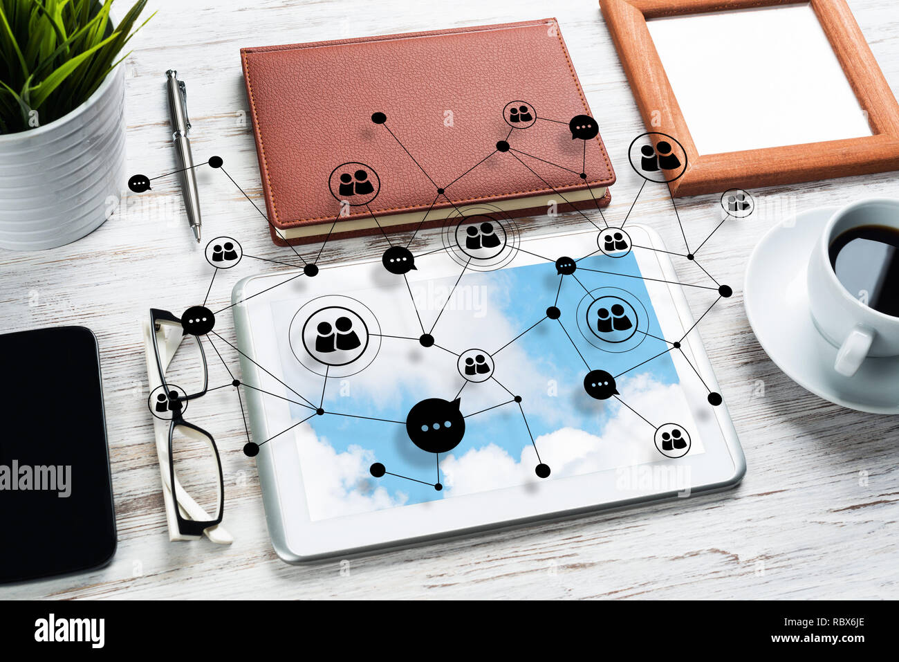 Networking and social communication concepts Stock Photo - Alamy