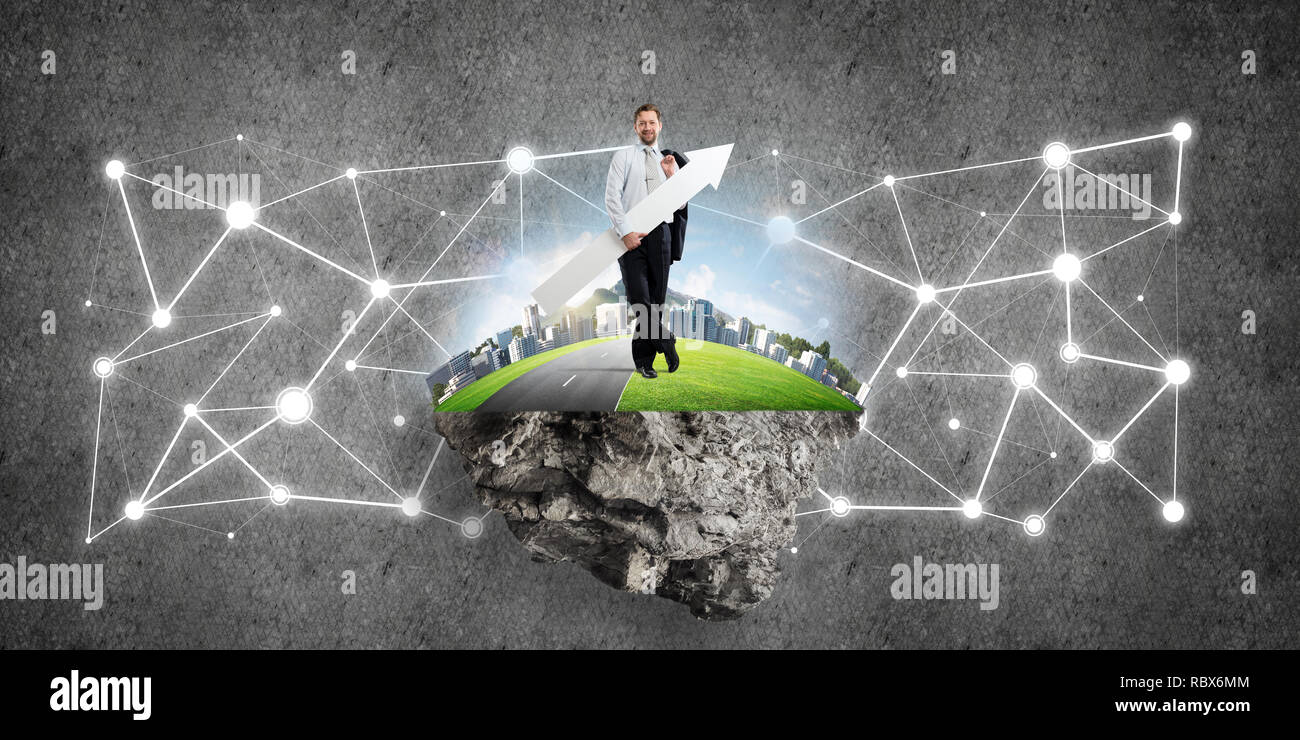 Showing right business direction Stock Photo - Alamy