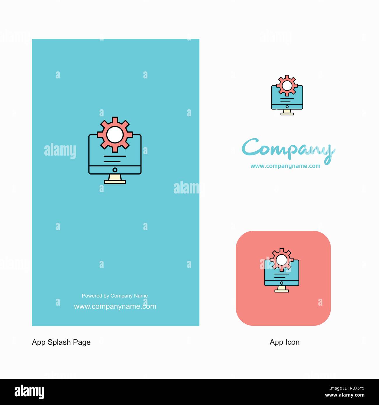 Computer setting Company Logo App Icon and Splash Page Design. Creative ...