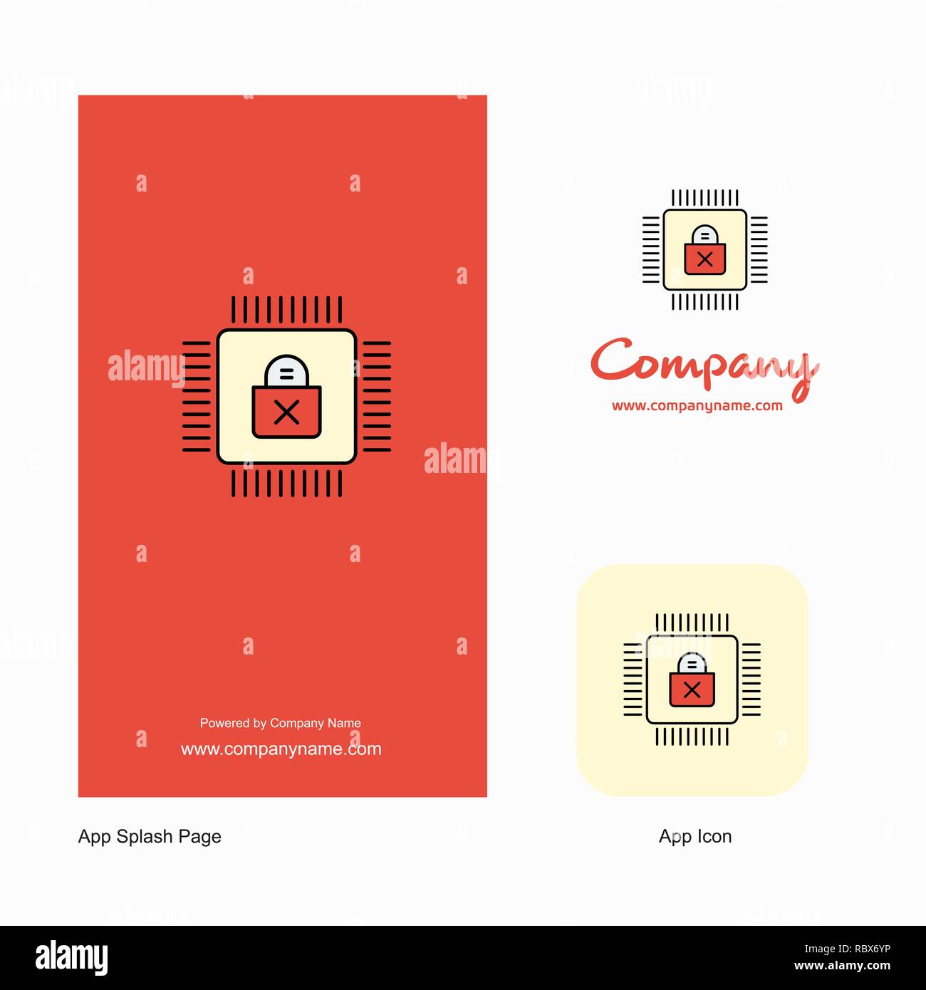 Processor Company Logo App Icon and Splash Page Design. Creative ...