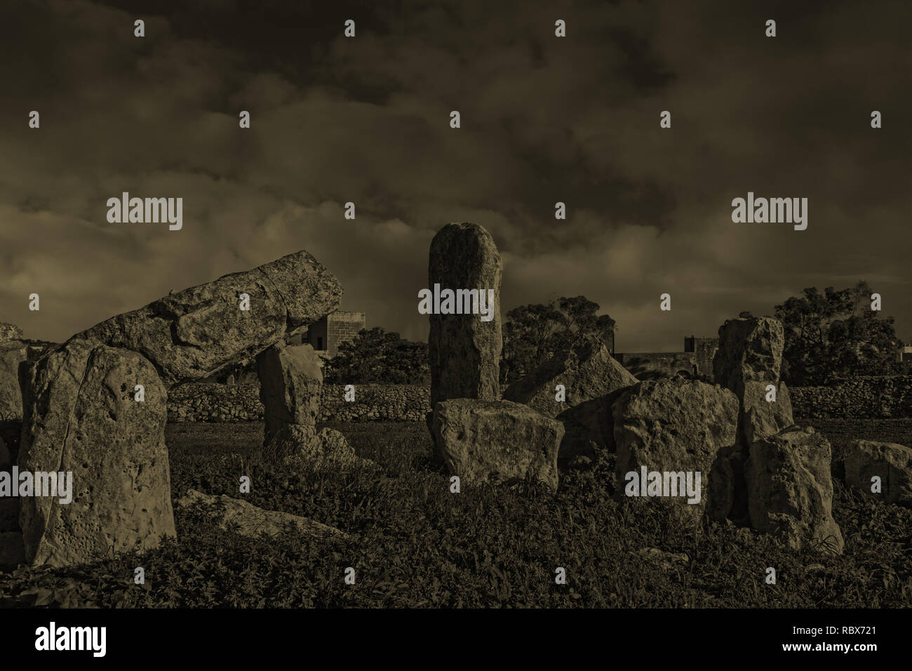 Megalithic Ruins in an area known as Borg in-Nadur in Birzebbuga, Malta ...