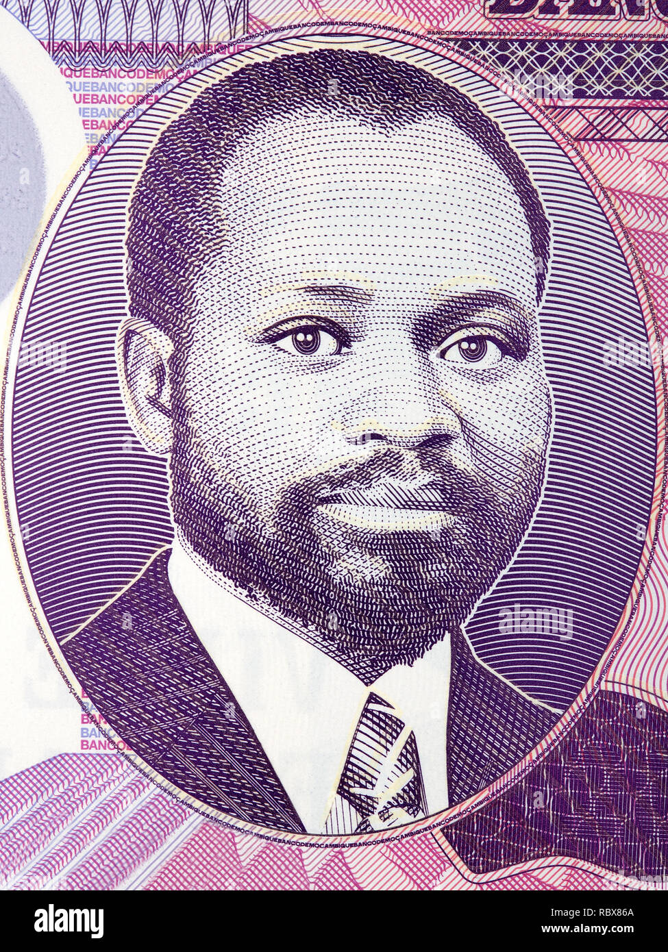 Samora Moises Machel portrait from Mozambique money Stock Photo - Alamy
