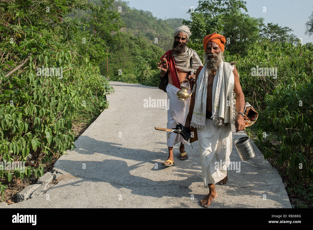 Hindu Baba on the Rishikesh street, India Stock Photo - Alamy