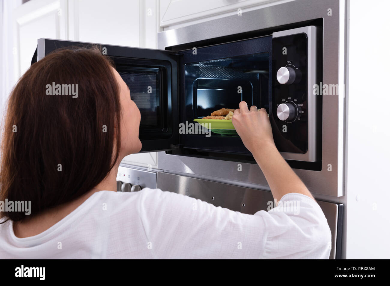 Food in microwave oven close up hi-res stock photography and images - Alamy