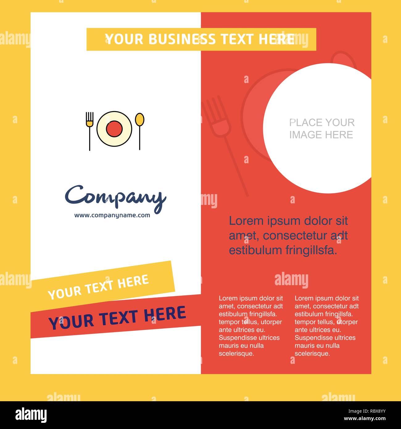 Food Company Brochure Template. Vector Busienss Template Stock Vector ...