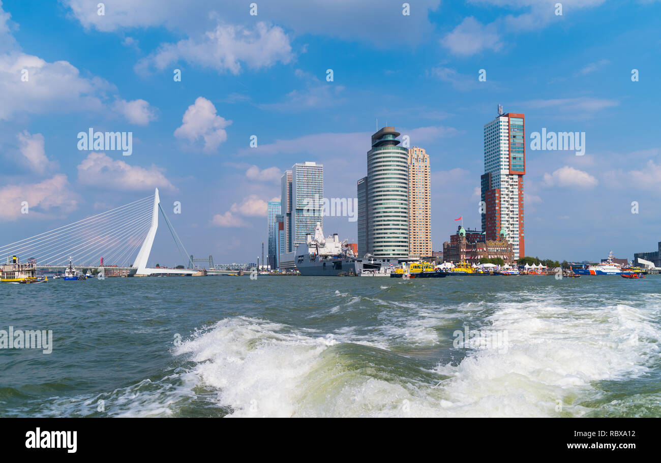 Rotterdam port modern skyline on a sunny day Stock Photo - Alamy