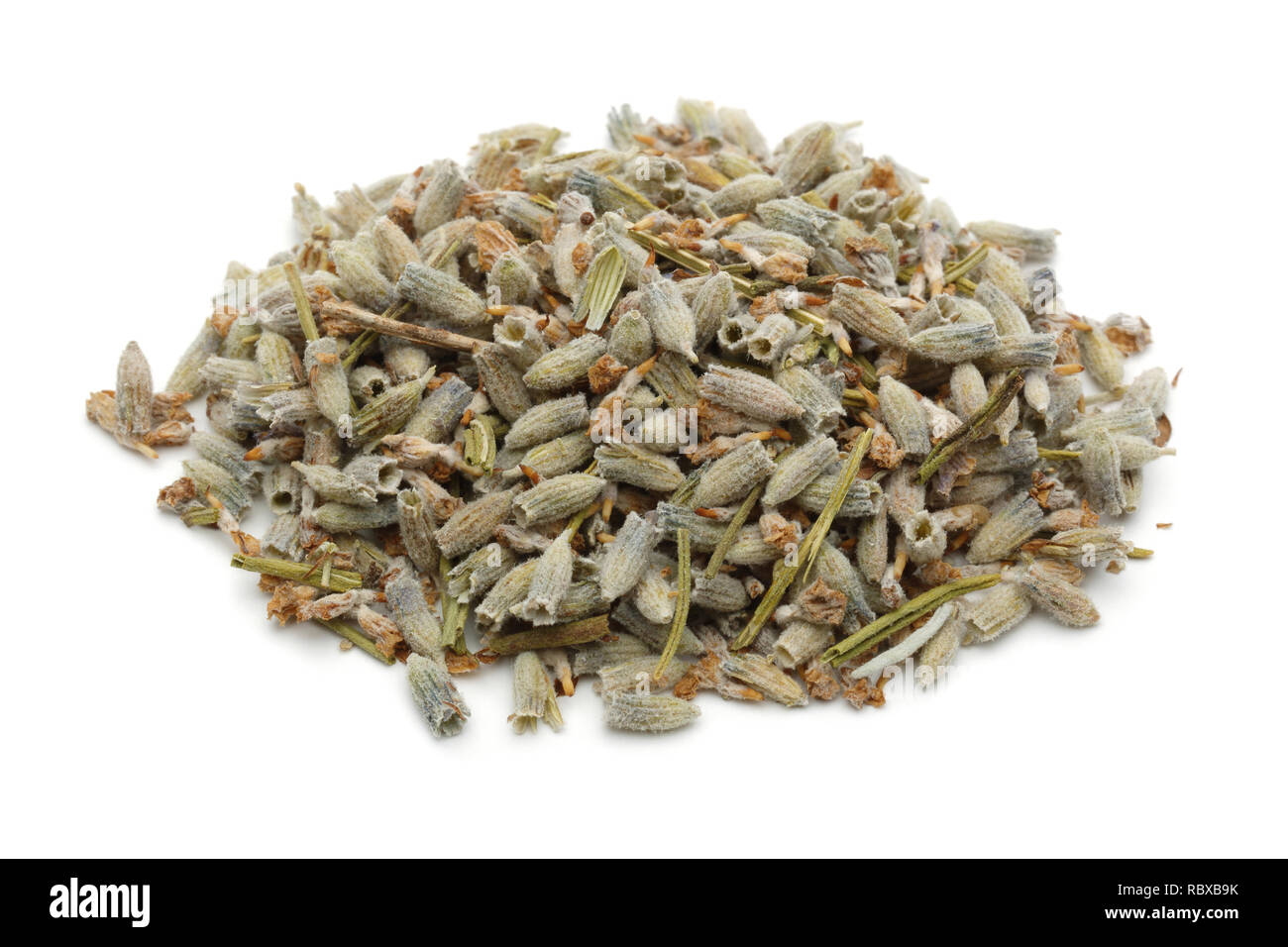 Dried lavender seeds isolated on white background Stock Photo - Alamy