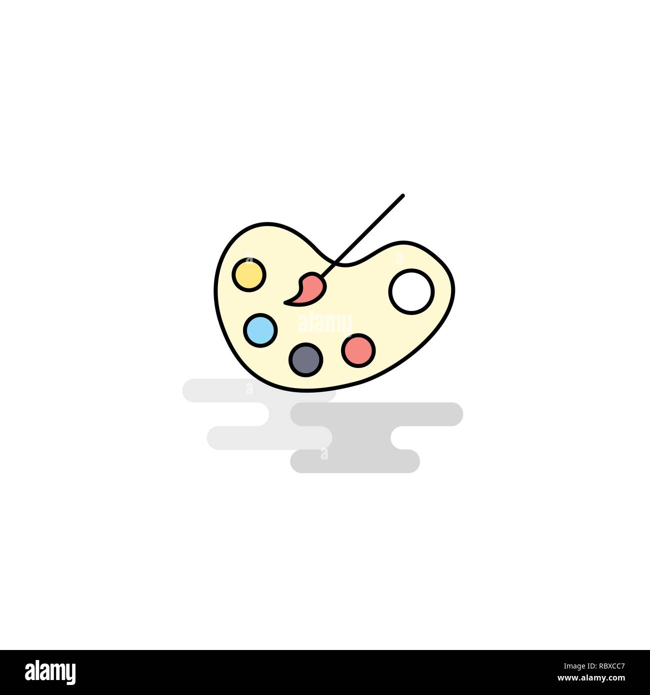 Flat Paint tray Icon. Vector Stock Vector Image & Art - Alamy