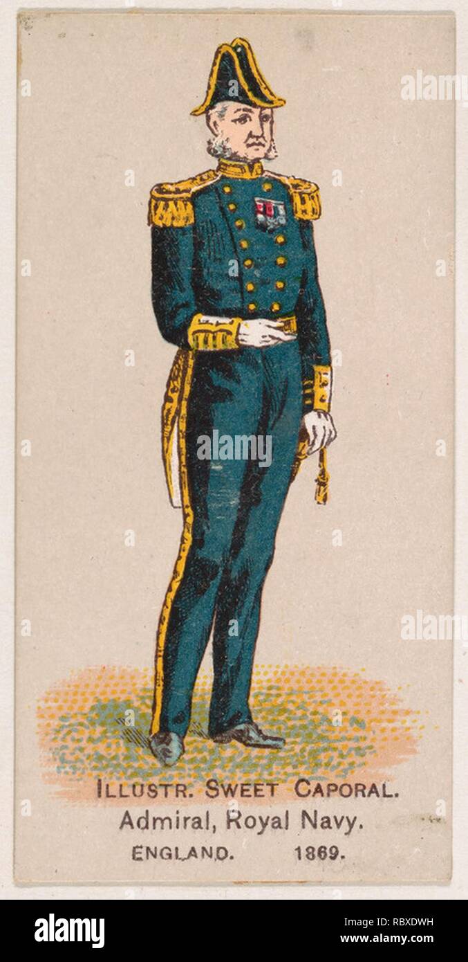 725114 Admiral, Royal Navy, England, 1869, from the Military Series ...