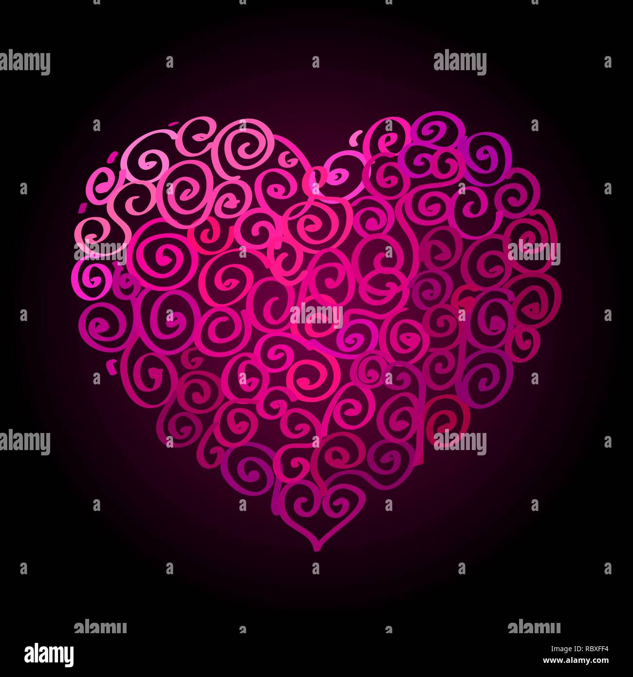 White paper heart shaped Stock Vector Images - Alamy