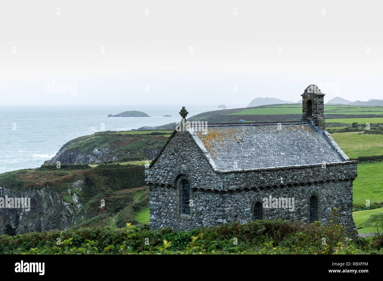 St. non's chapel wales hi-res stock photography and images - Alamy