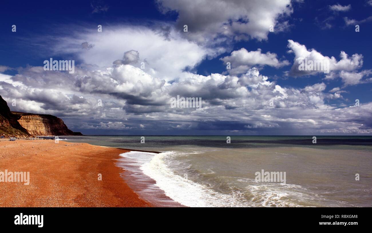 the waves on a quiet beach are peaceful and peaceful Stock Photo - Alamy