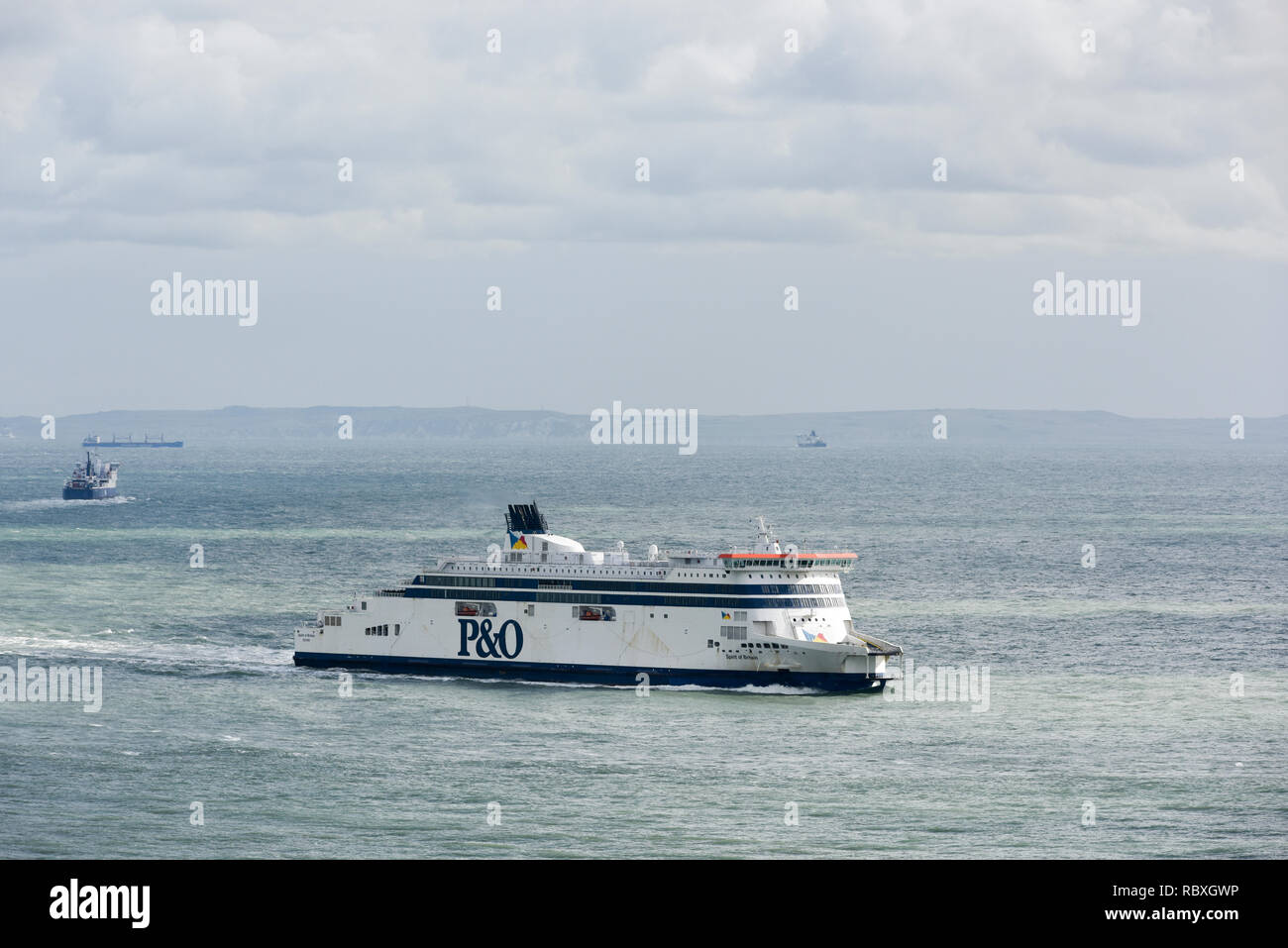 Cross Channel Ferries at the Port of Dover Stock Photo - Alamy