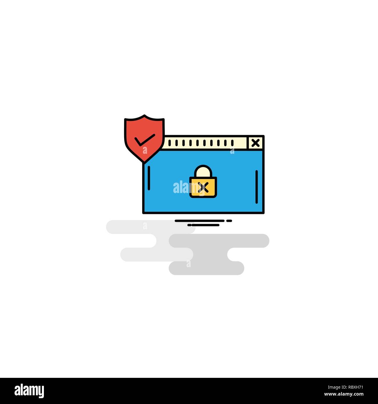 Flat Secure website Icon. Vector Stock Vector Image & Art - Alamy
