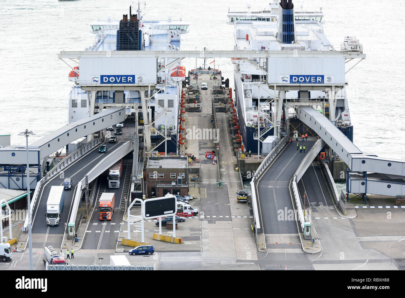 Cross Channel Ferries at the Port of Dover Stock Photo - Alamy