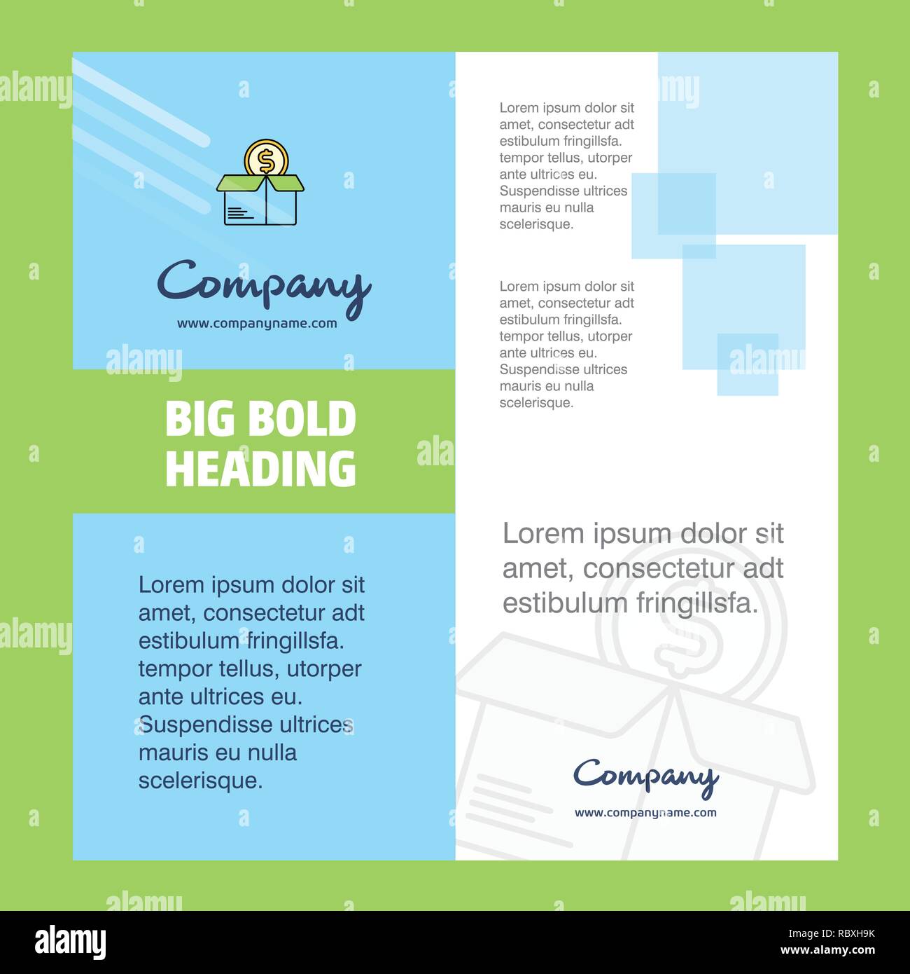 Shopping Company Brochure Title Page Design. Company profile, annual ...