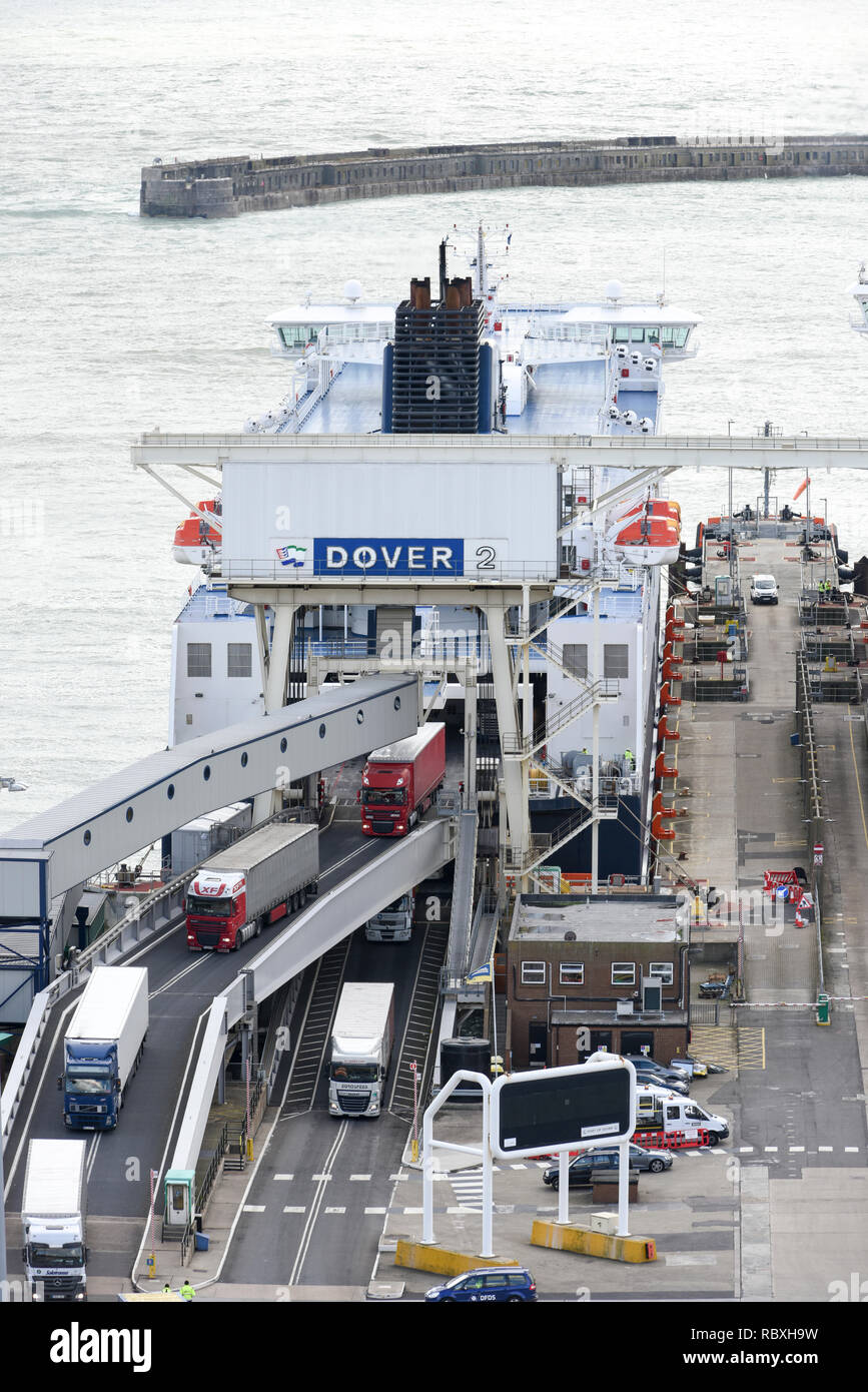 Cross Channel Ferries at the Port of Dover Stock Photo - Alamy