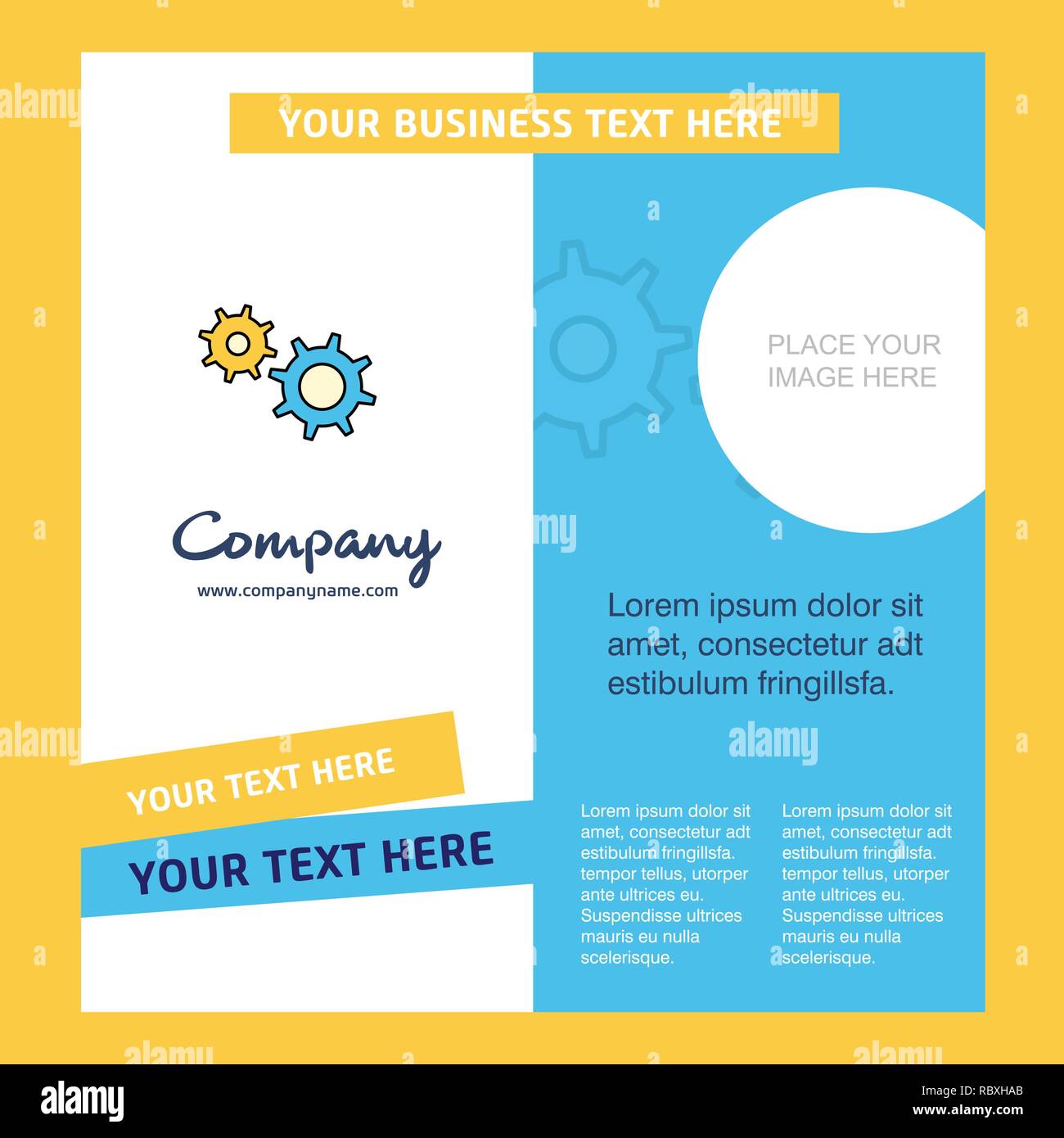 Gear Company Brochure Template. Vector Busienss Template Stock Vector ...