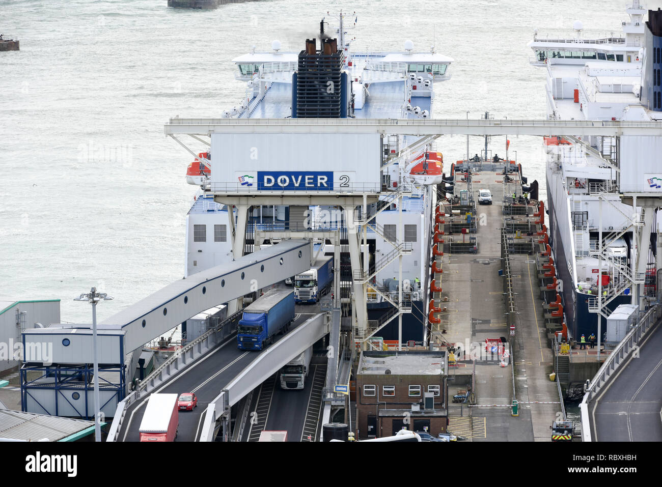 Cross Channel Ferries at the Port of Dover Stock Photo - Alamy