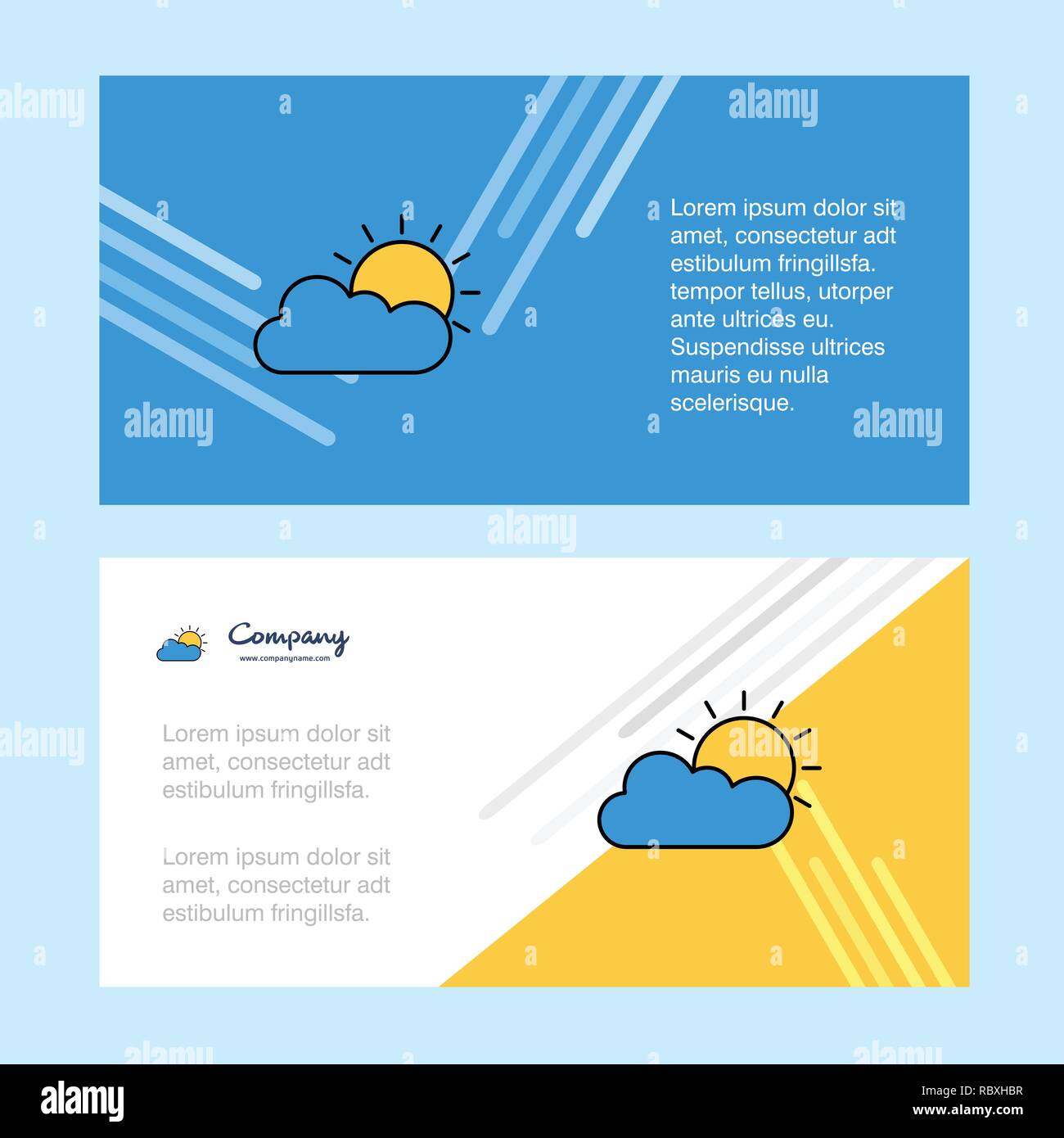 Raining abstract corporate business banner template, horizontal ...