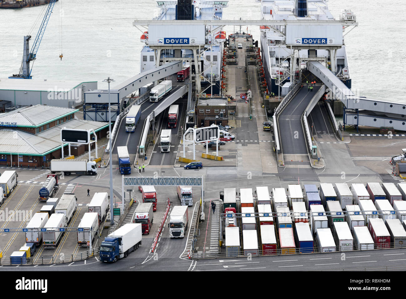 Cross Channel Ferries at the Port of Dover Stock Photo - Alamy