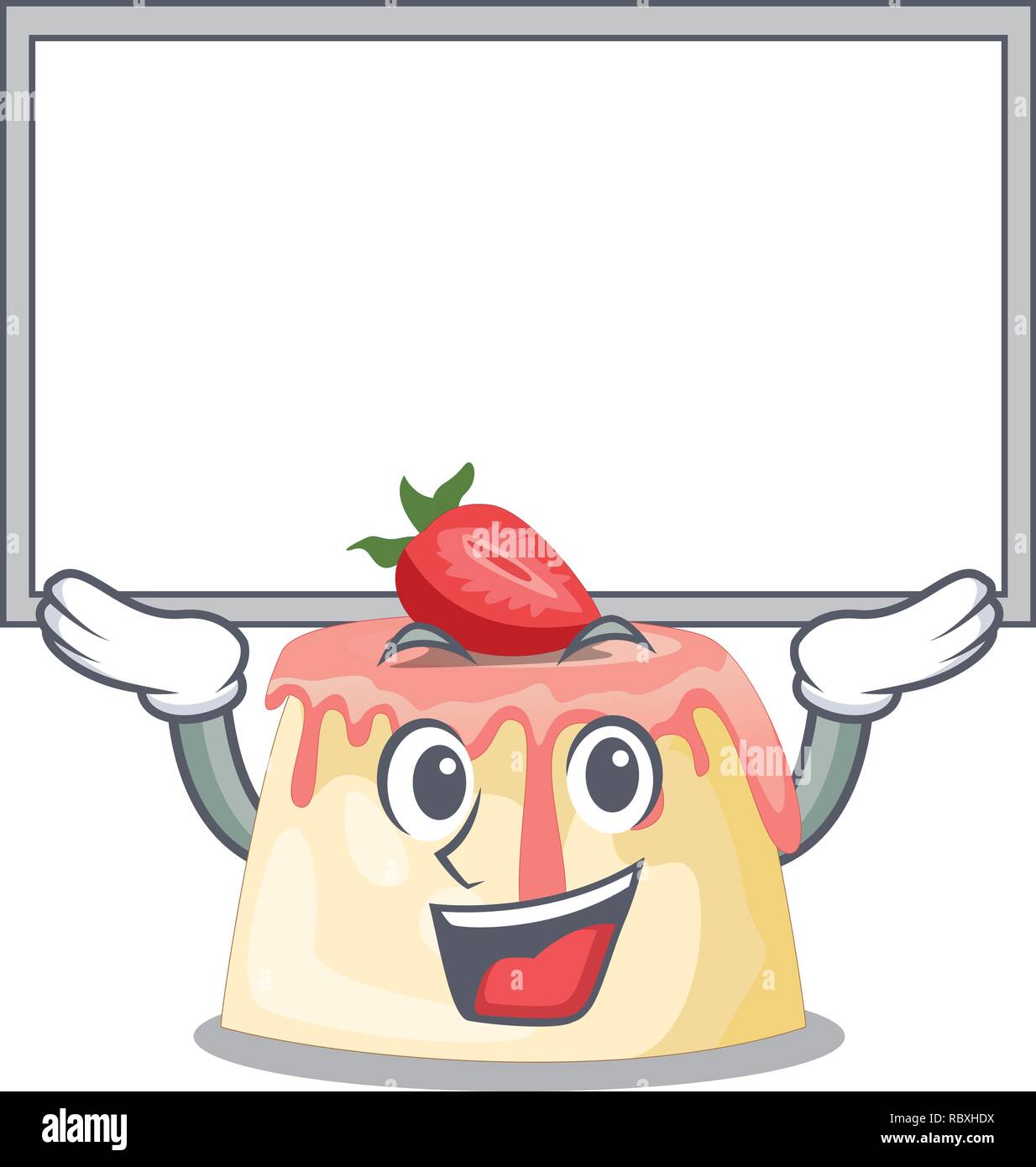 Semolina pudding with fruit Stock Vector Images - Alamy