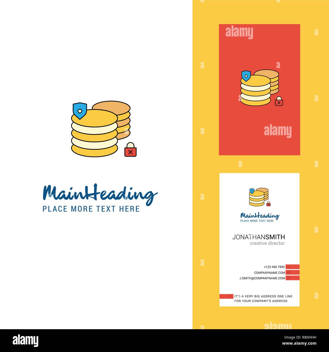 Database Creative Logo and business card. vertical Design Vector Stock ...