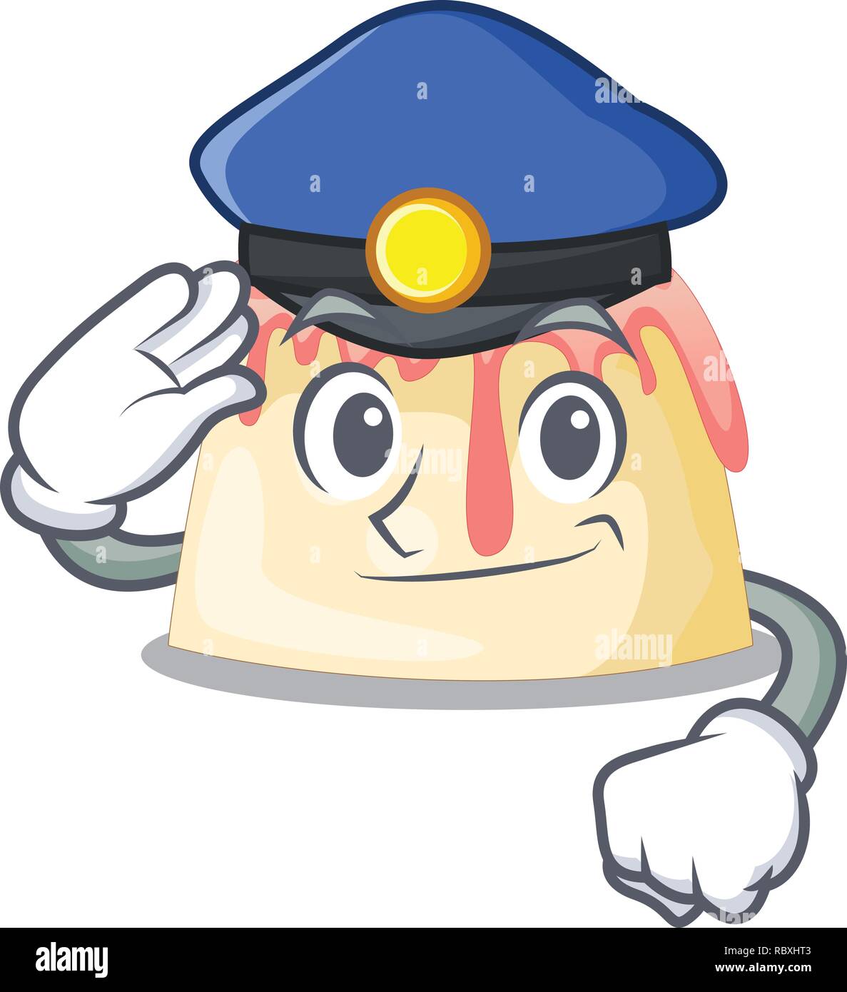 Police Strawberry pudding in wooden cartoon bowl Stock Vector Image ...