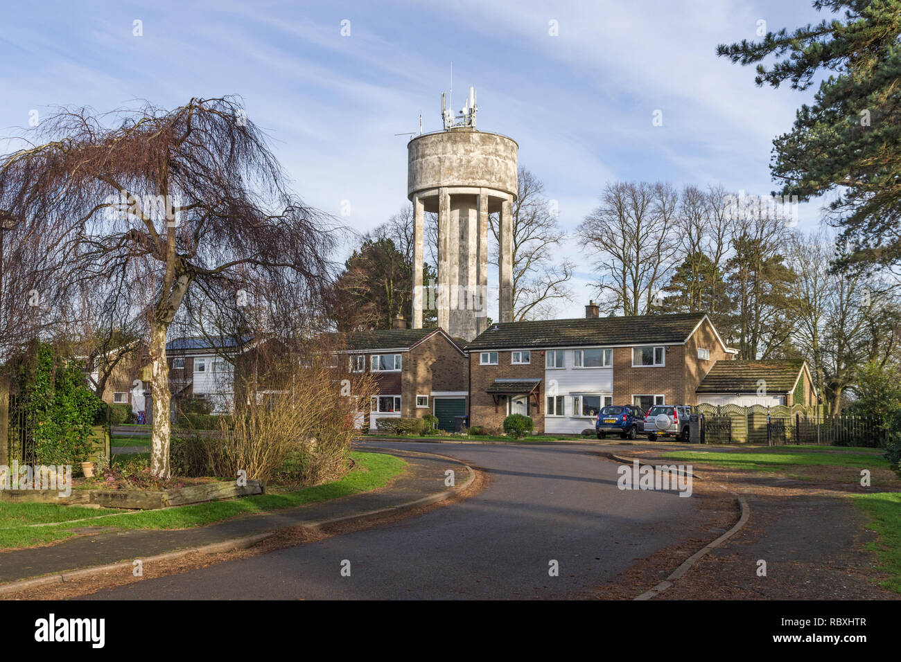 Water Tower in the village of Roade, Northamptonshire, UK Stock Photo ...