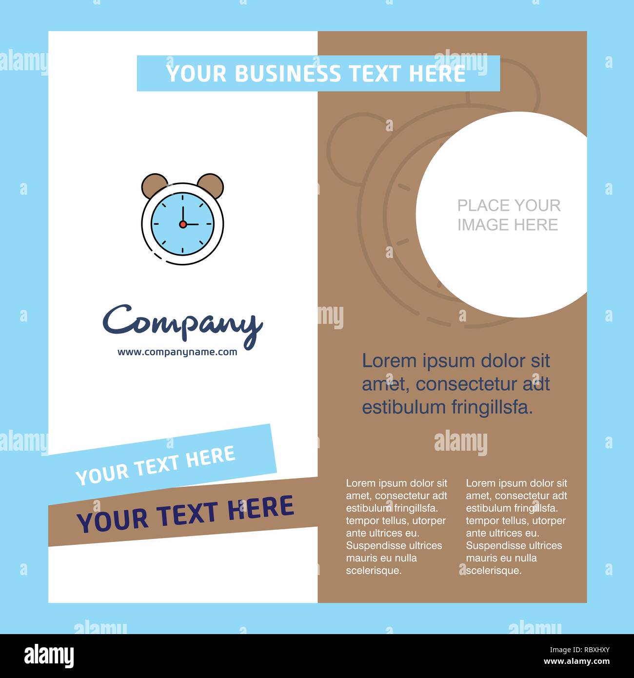 Alarm Company Brochure Template. Vector Busienss Template Stock Vector ...