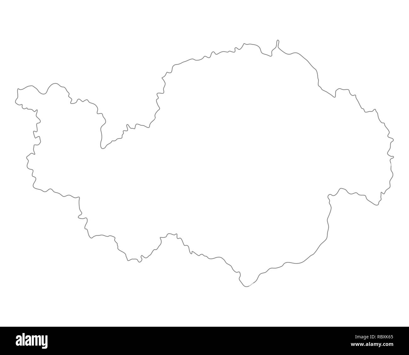 Map of Lower Bavaria Stock Photo - Alamy