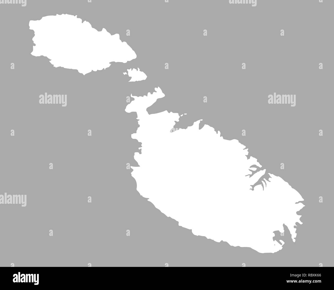 Map of malta isolated Black and White Stock Photos & Images - Alamy