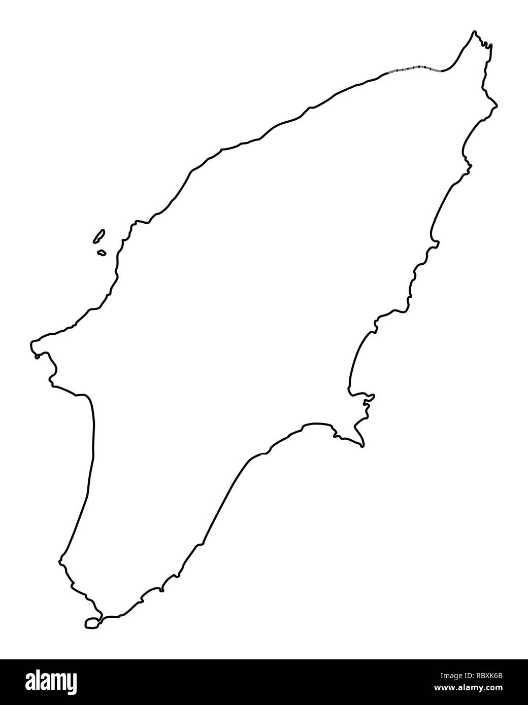 Map of Rhodes Stock Photo - Alamy