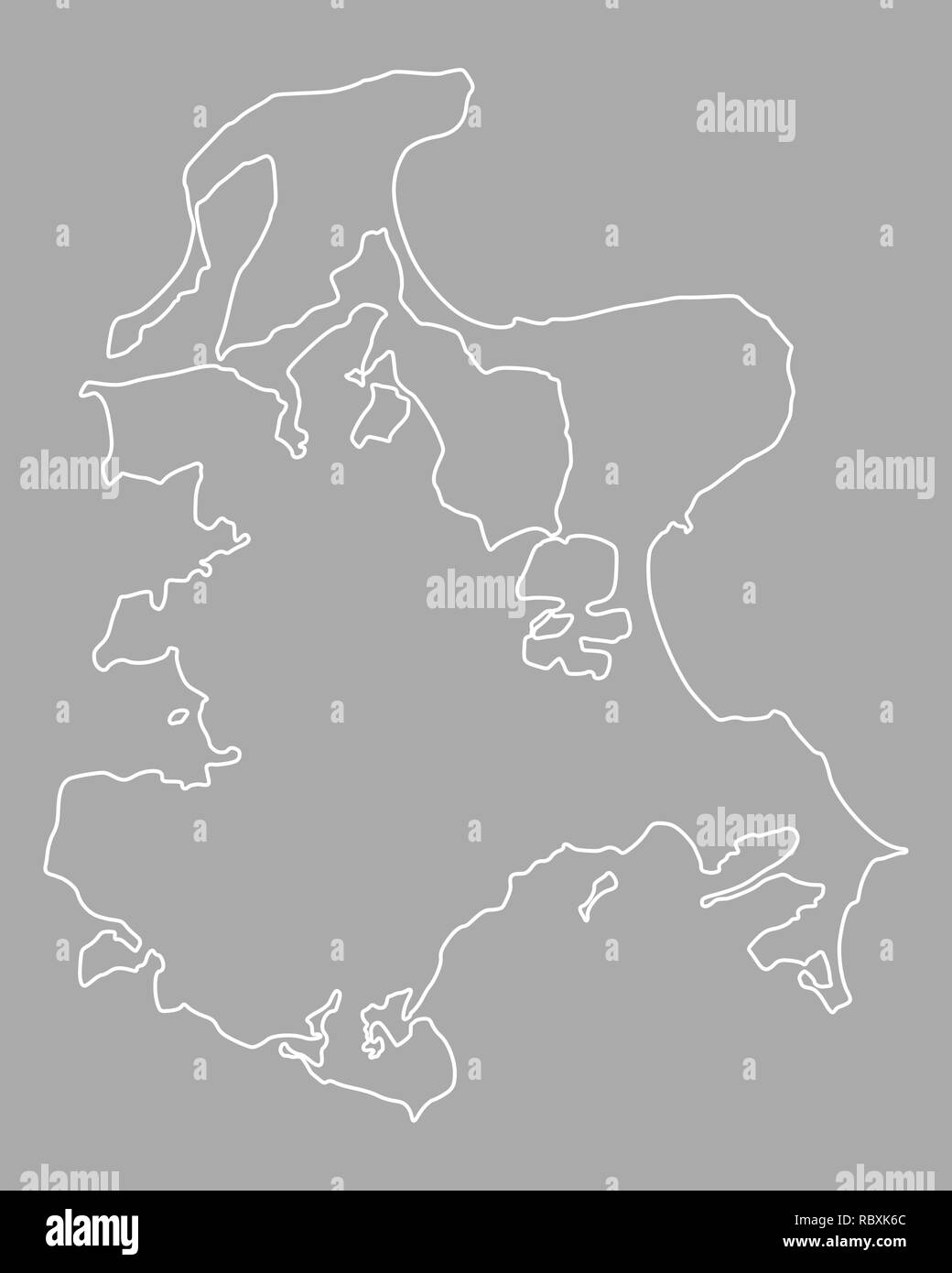 Map of Ruegen Stock Photo - Alamy