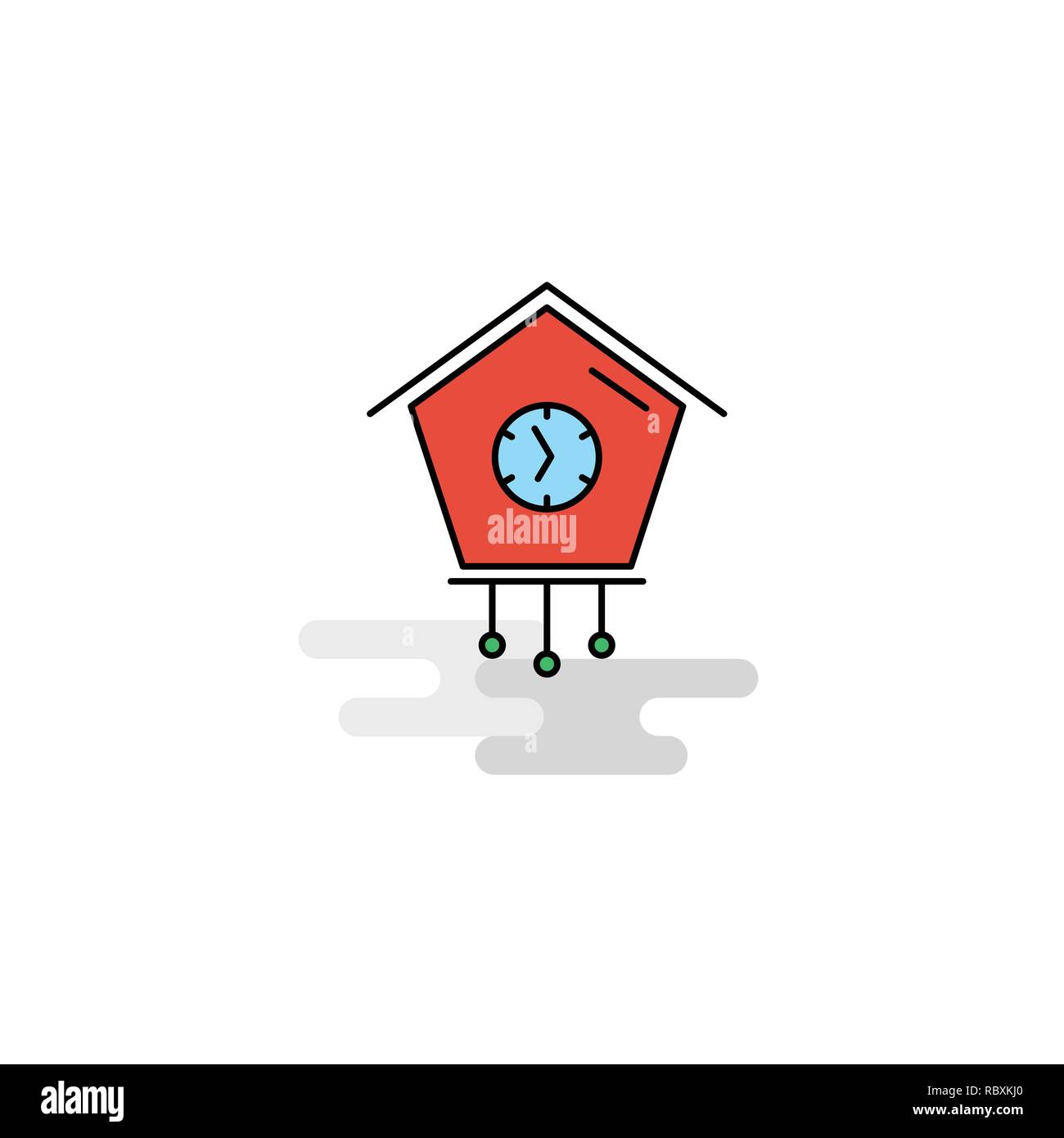 Flat Clock Icon. Vector Stock Vector Image & Art - Alamy