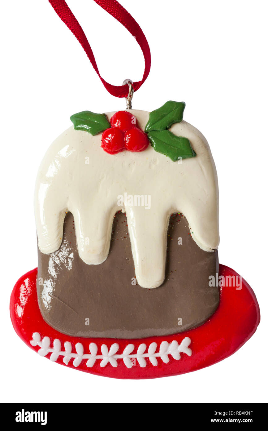 Christmas pudding hanging christmas decoration hi-res stock photography ...