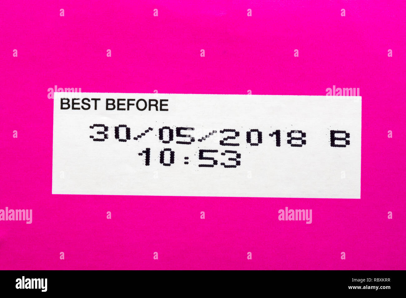 Best before date on box Stock Photo - Alamy
